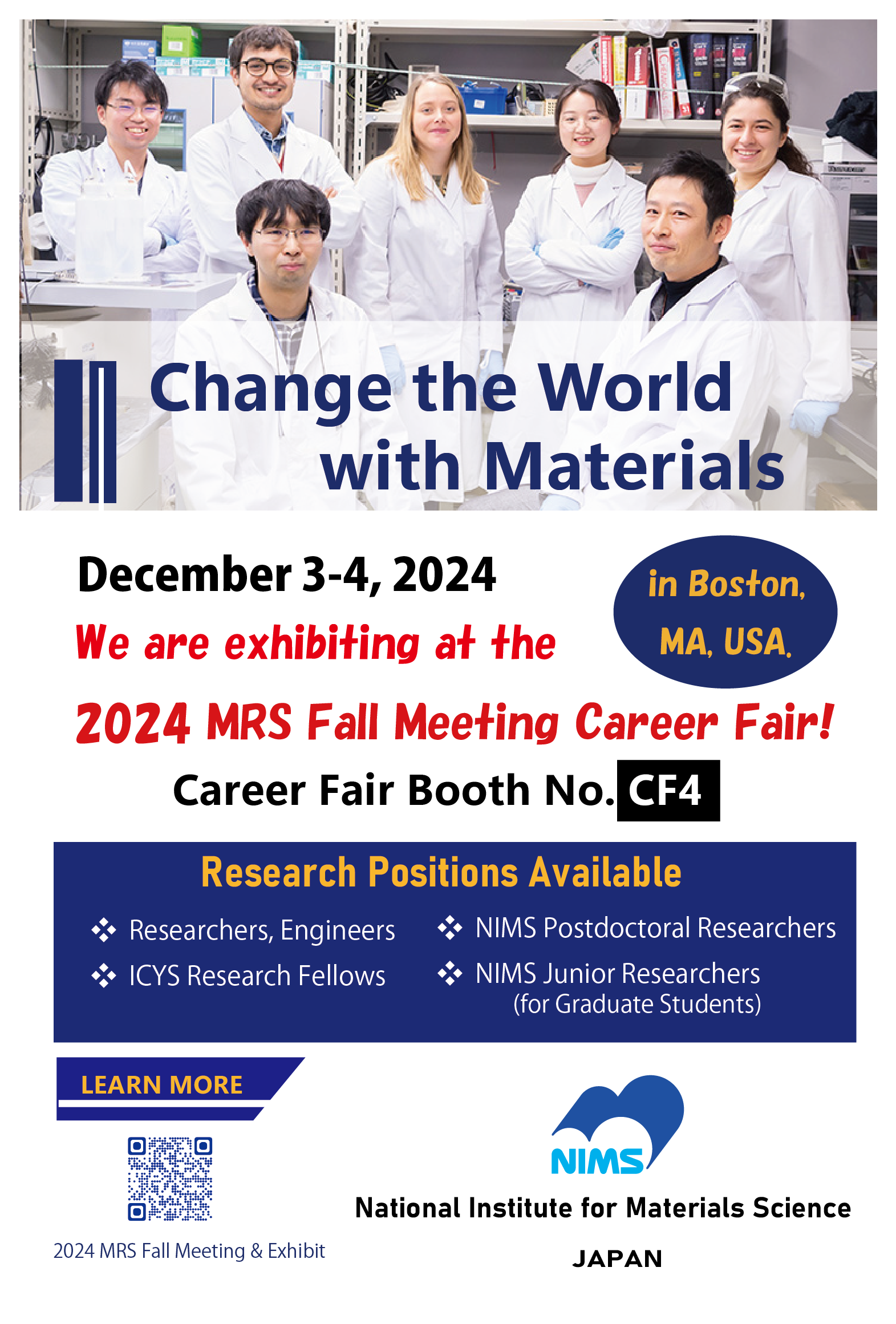 2024 MRS Fall Meeting Career Fair – NIMS Alumni Network